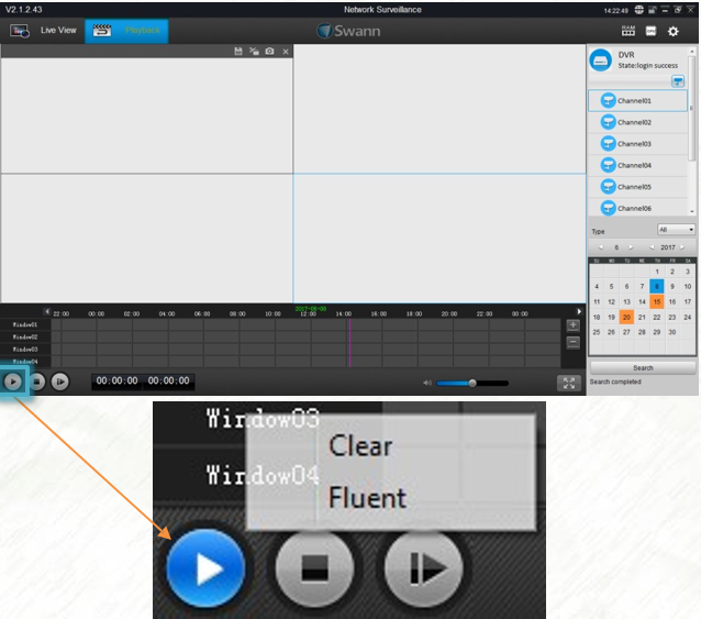 Playback via SwannView Link software (Windows) – Swann