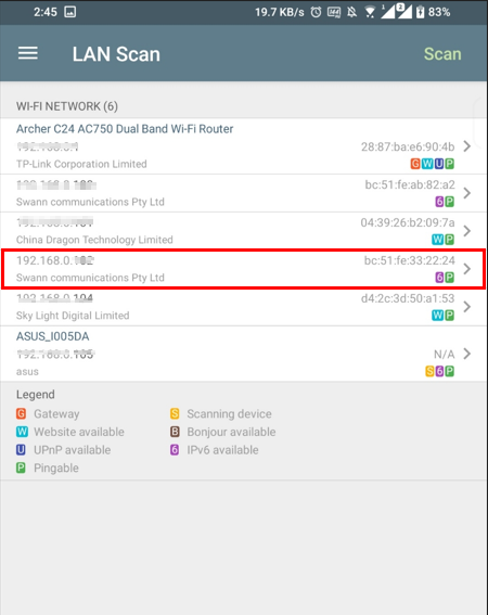 How to Get the MAC Address of a Recorder Using an Android Device – Swann