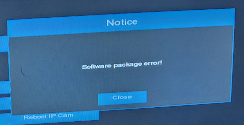 Software Package Error What Does This Mean Swann 1775