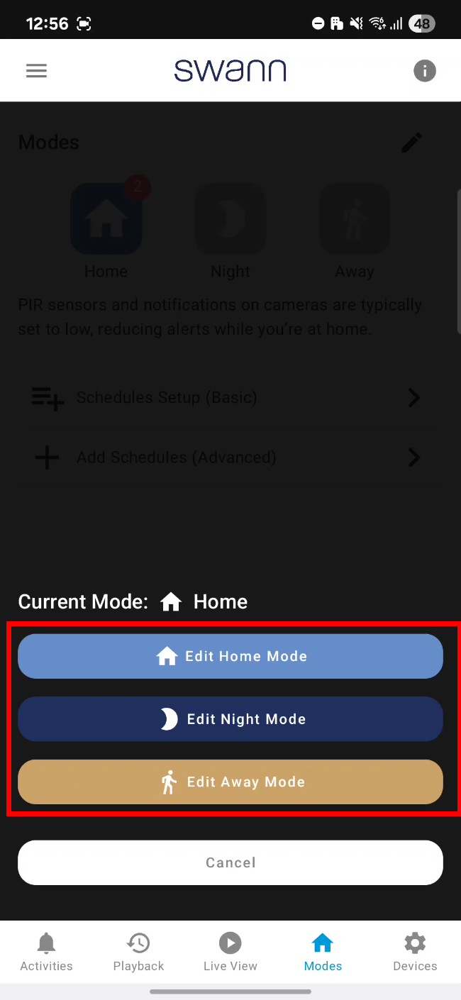 How to Set Up Modes in Swann Security App – Swann